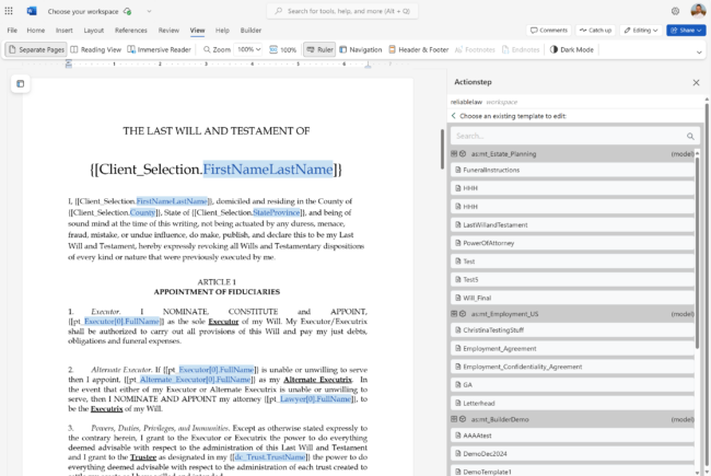 Builder | Actionstep