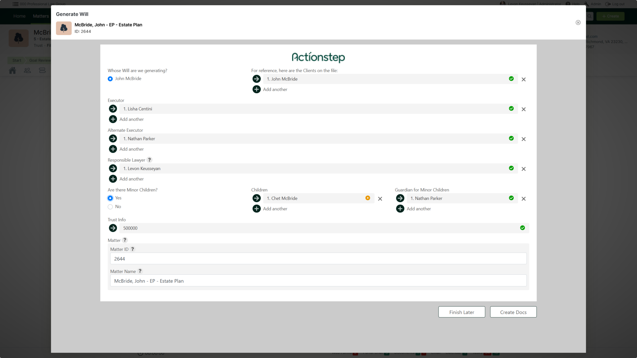 Builder | Actionstep